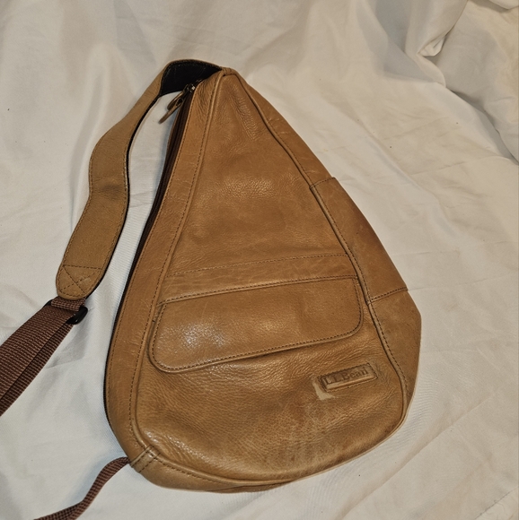 L.L. Bean | Bags | Vintage Ll Bean Ameribag Leather Brown Healthy Back ...